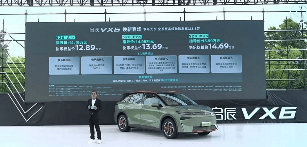 启辰推出新款VX6，定位紧凑型SUV，续航里程达到520公里_搜狐汽车_搜狐网