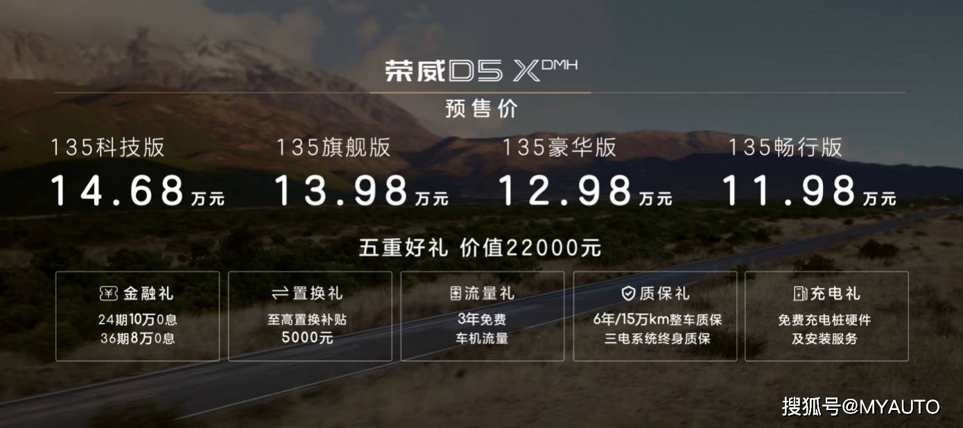 “12万级最强混动SUV”荣威D5X DMH开启预售_搜狐汽车_搜狐网