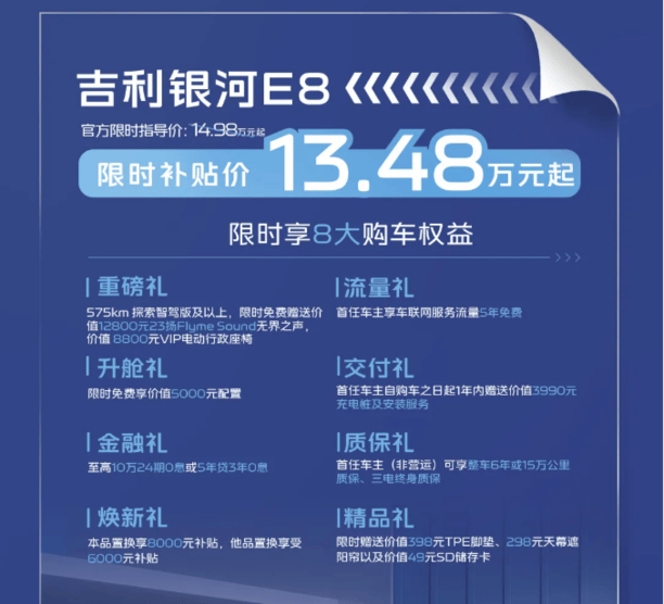14万买C级纯电旗舰？吉利银河E8用2925mm轴距重新定义市场规则！_搜狐汽车_搜狐网