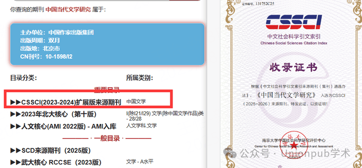 重磅！最新CSSCI南大核心期刊目录（2025-2026版）发布！已有期刊收到CSSCI收录证书！_研究_中国_来源