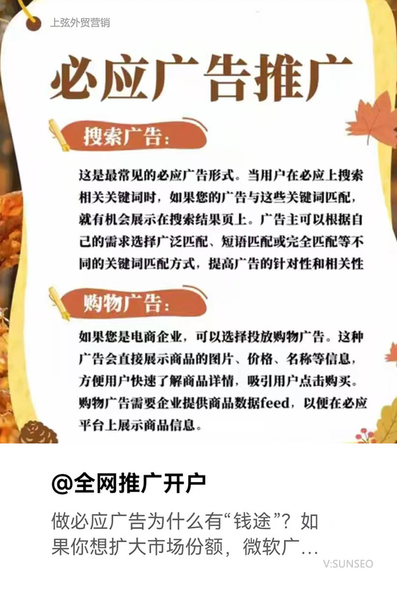 Bing国内市场份额高占比下，必应广告推广开户投放代运营效果好就找上弦