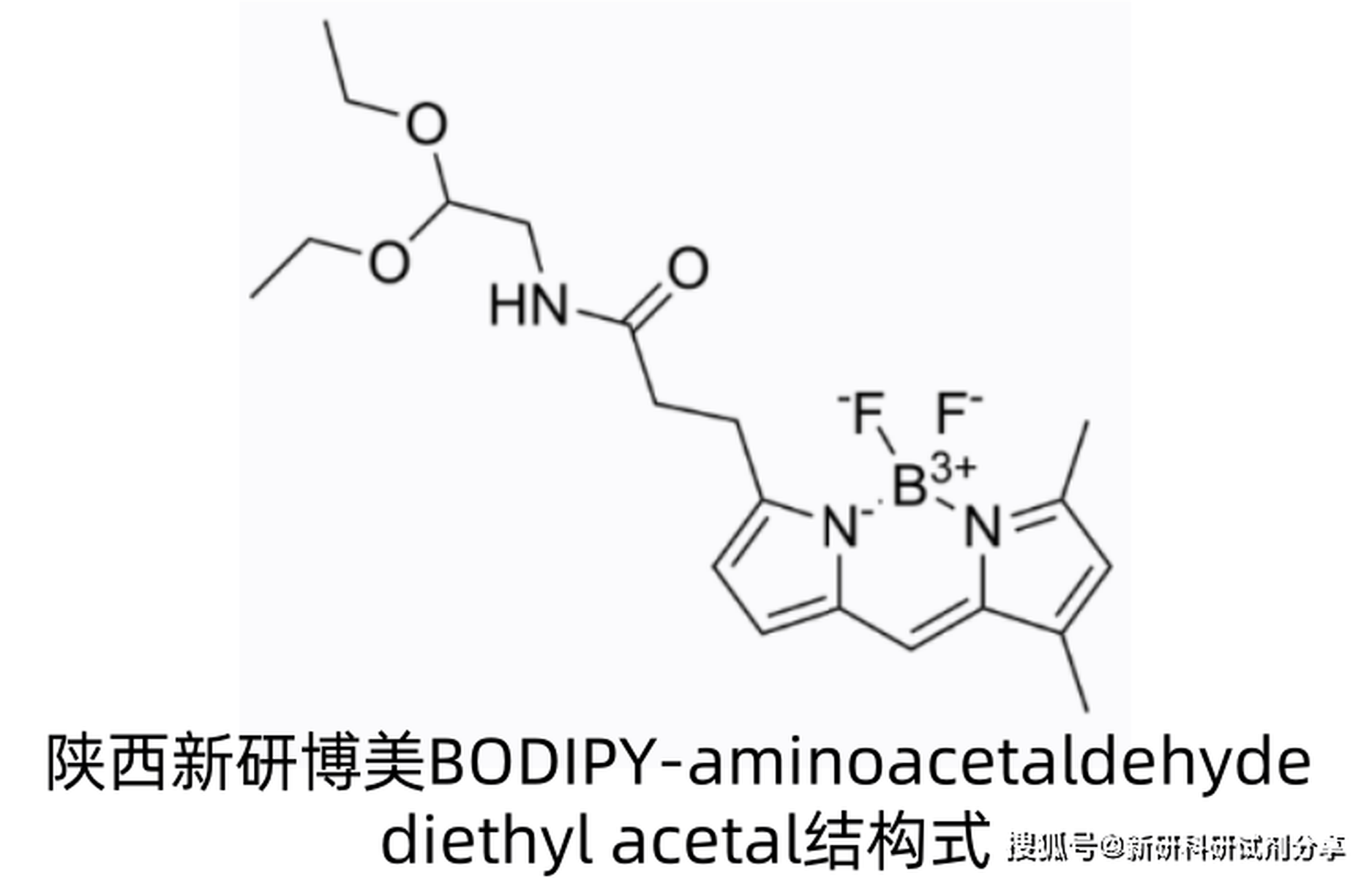 BODIPY-aminoacetaldehyde diethyl acetal，247069-93-8可用于标记蛋白质、核酸等生物分子