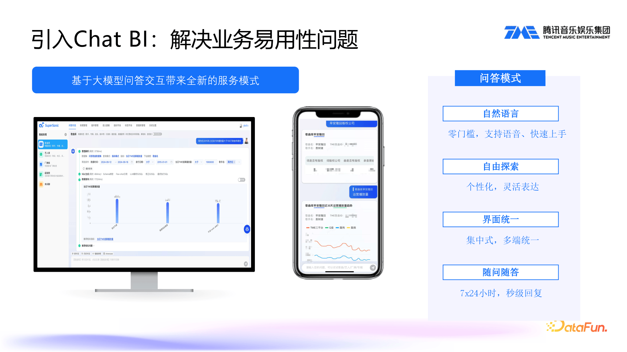 罗雷：腾讯音乐-融合ChatBI与HeadlessBI新一代数据分析平台实践_管理_语义_模型
