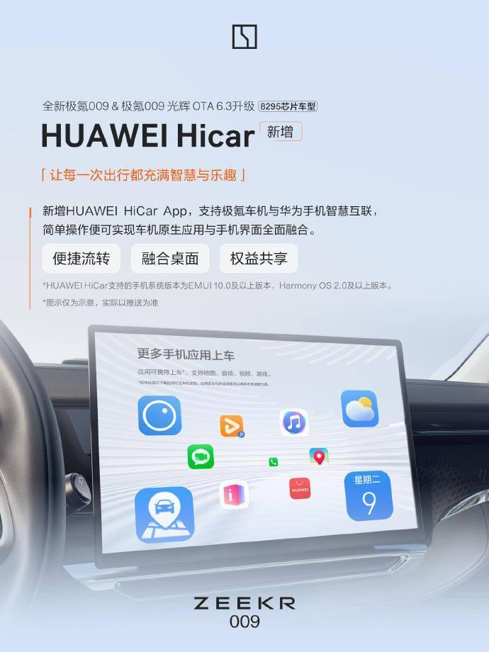 极氪009 OTA 6.3大升级，华为HiCar与美团车机版强势加入！_搜狐汽车_搜狐网
