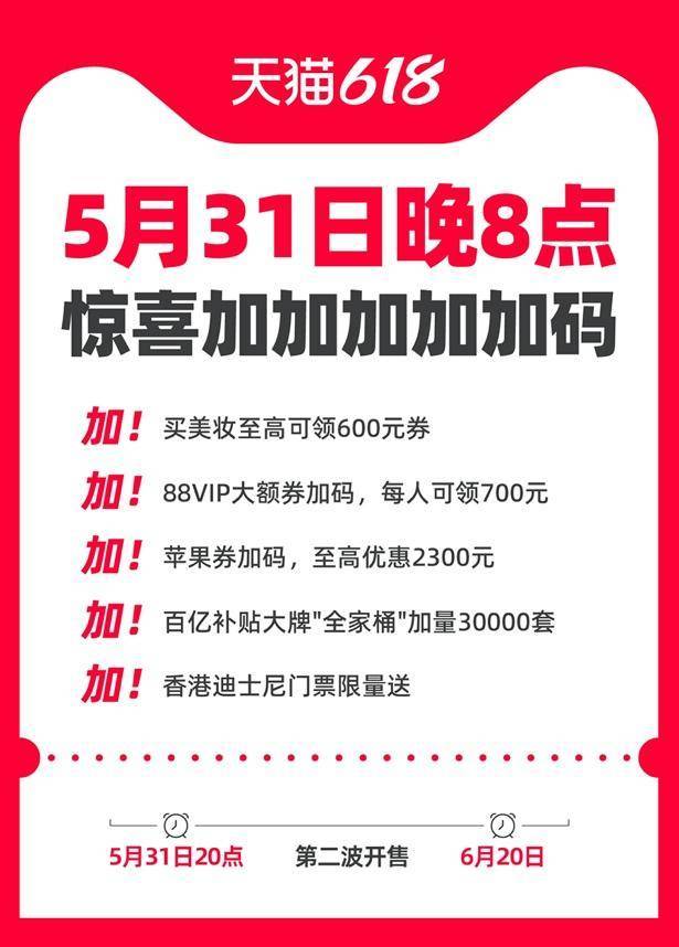 88VIP大额券加码！“全家桶”加量30000套！天猫618惊喜继续_优惠_官方_平台