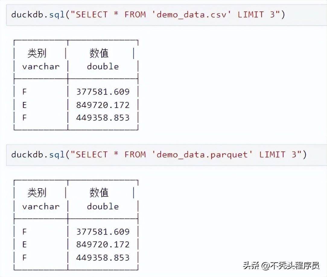 性能碾压pandas、polars的数据分析神器来了_DuckDB_Python_格式