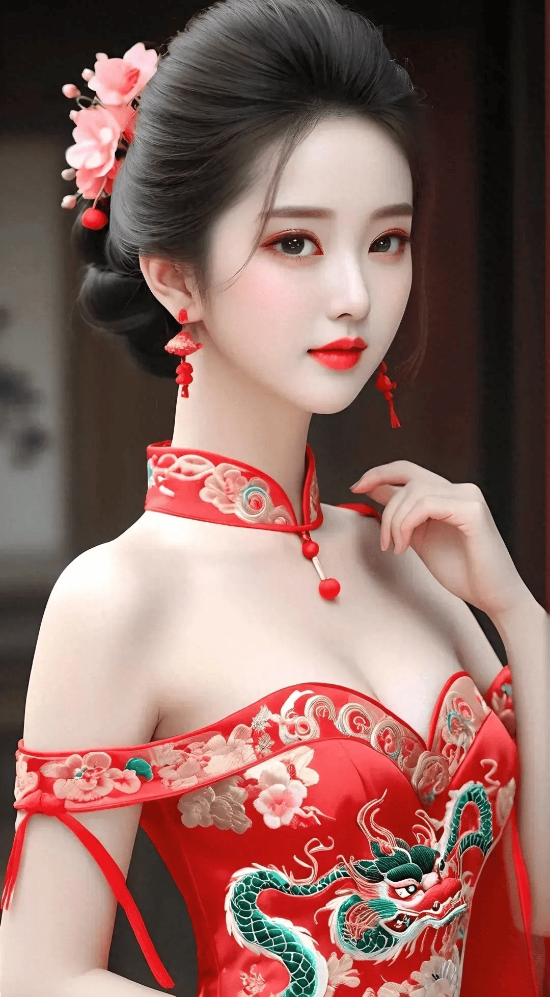高颜值小姐姐旗袍写真壁纸︳好美~