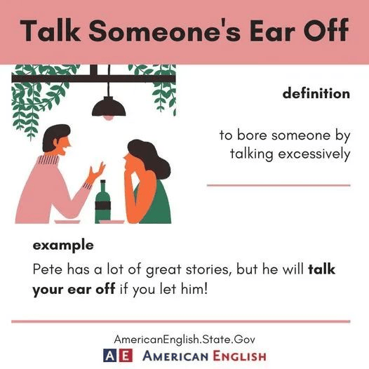 【双语】俗语：Talk Someone’s Ear Off 喋喋不休_your_he_耳朵