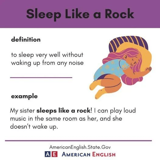 【双语】俗语：Sleep like a rock 睡得很好、很沉_You_means_log
