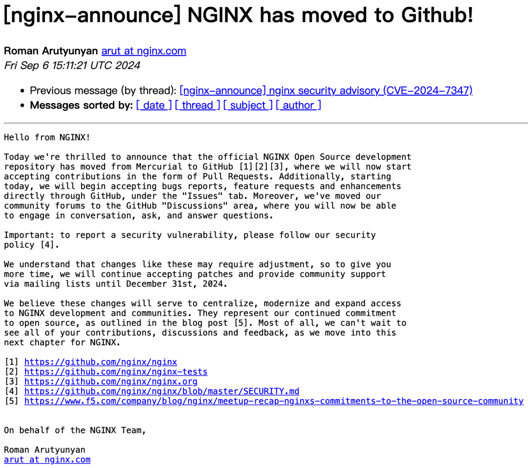 全球最流行开源Web服务器项目迁移到GitHub_nginx_商业化_贡献