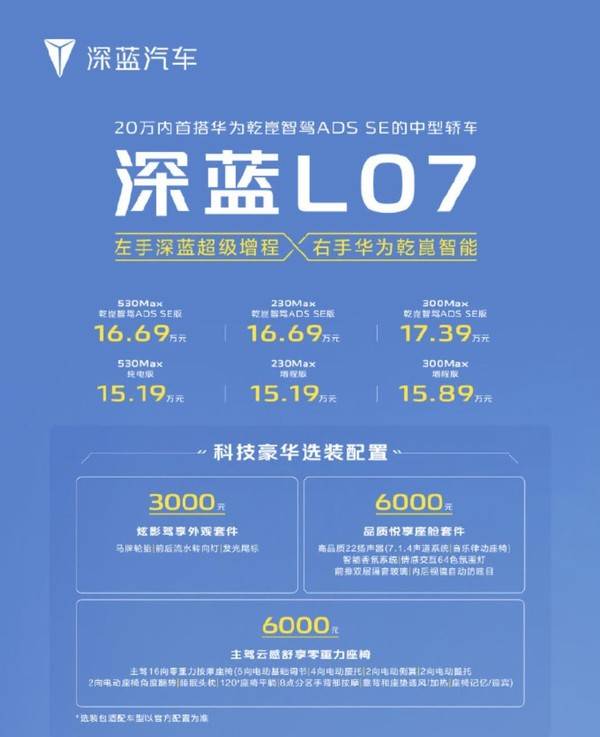 深蓝L07正式上市 定位科技智享中型轿车售15.19万元起_搜狐汽车_搜狐网