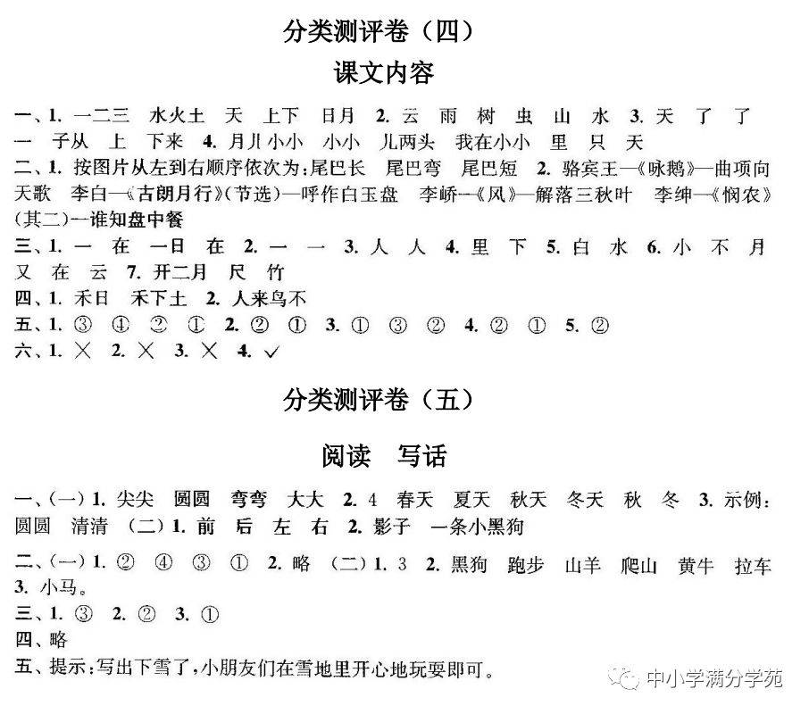 一年级语文上册：期末优秀达标卷两套（课文内容、造句、阅读、写话）全是重点！_ling_qu_liao