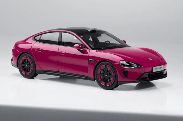 小米SU7 1:18合金车模新增“璀璨洋红”配色 售价499元_汽车_寒武岩_梅花轮