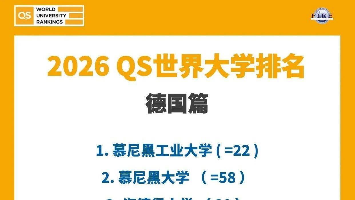2026QS世界大学排名丨德国完整榜单_院校_慕尼黑_得分